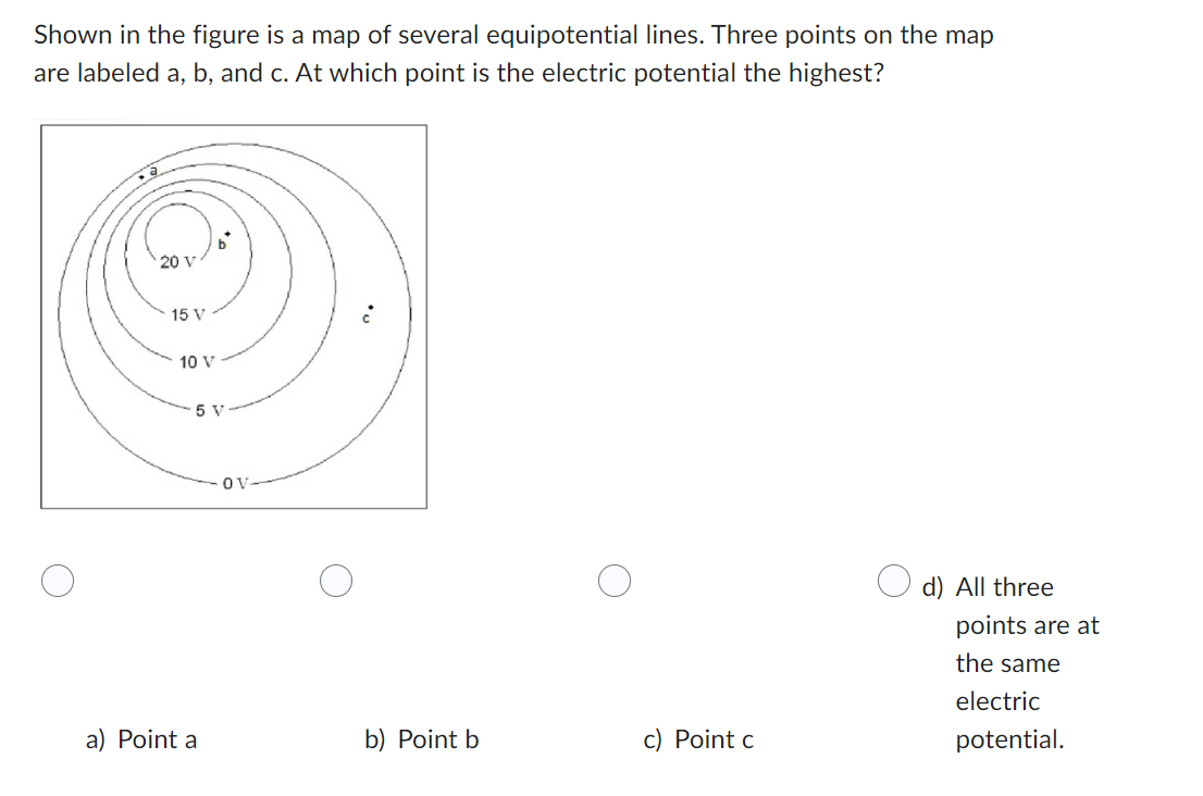 Solved Shown in the figure is a map of several equipotential | Chegg.com