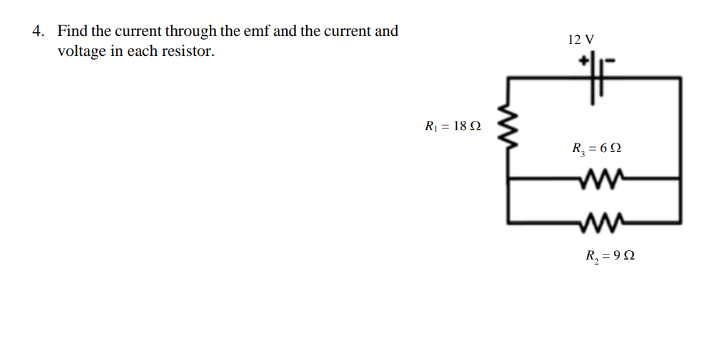 Solved Find the current through the emf and the current and | Chegg.com