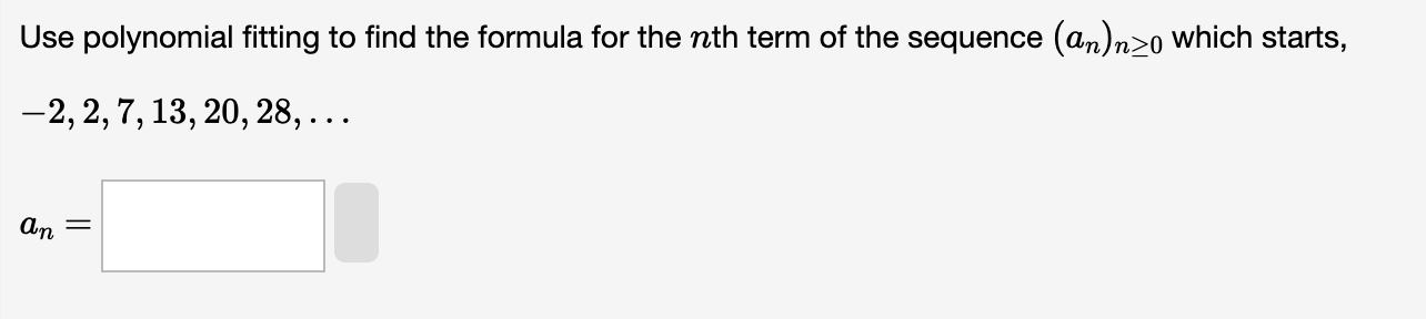 Solved Use polynomial fitting to find the formula for the | Chegg.com