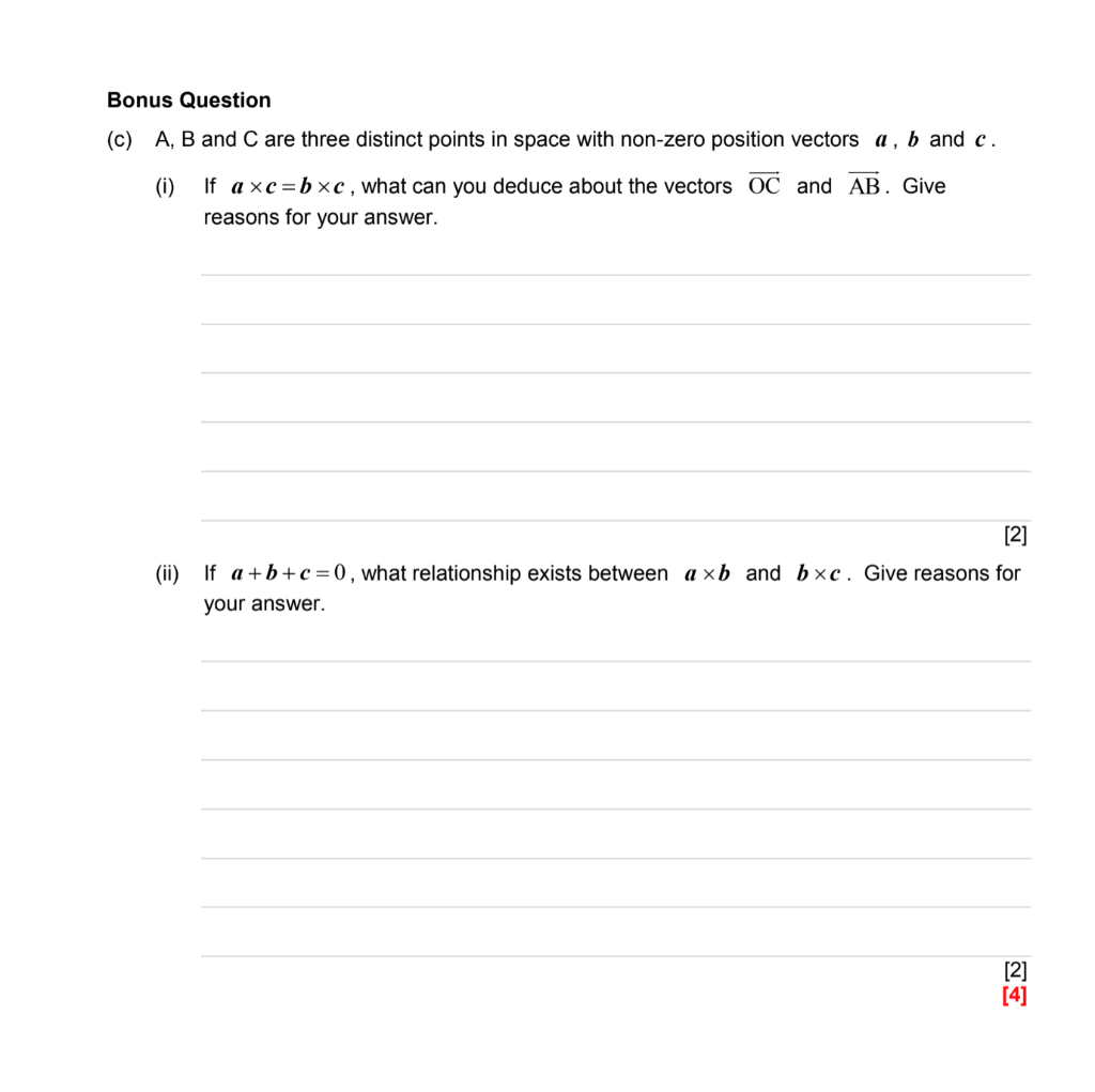 Solved Bonus Question (c) A, B and C are three distinct | Chegg.com