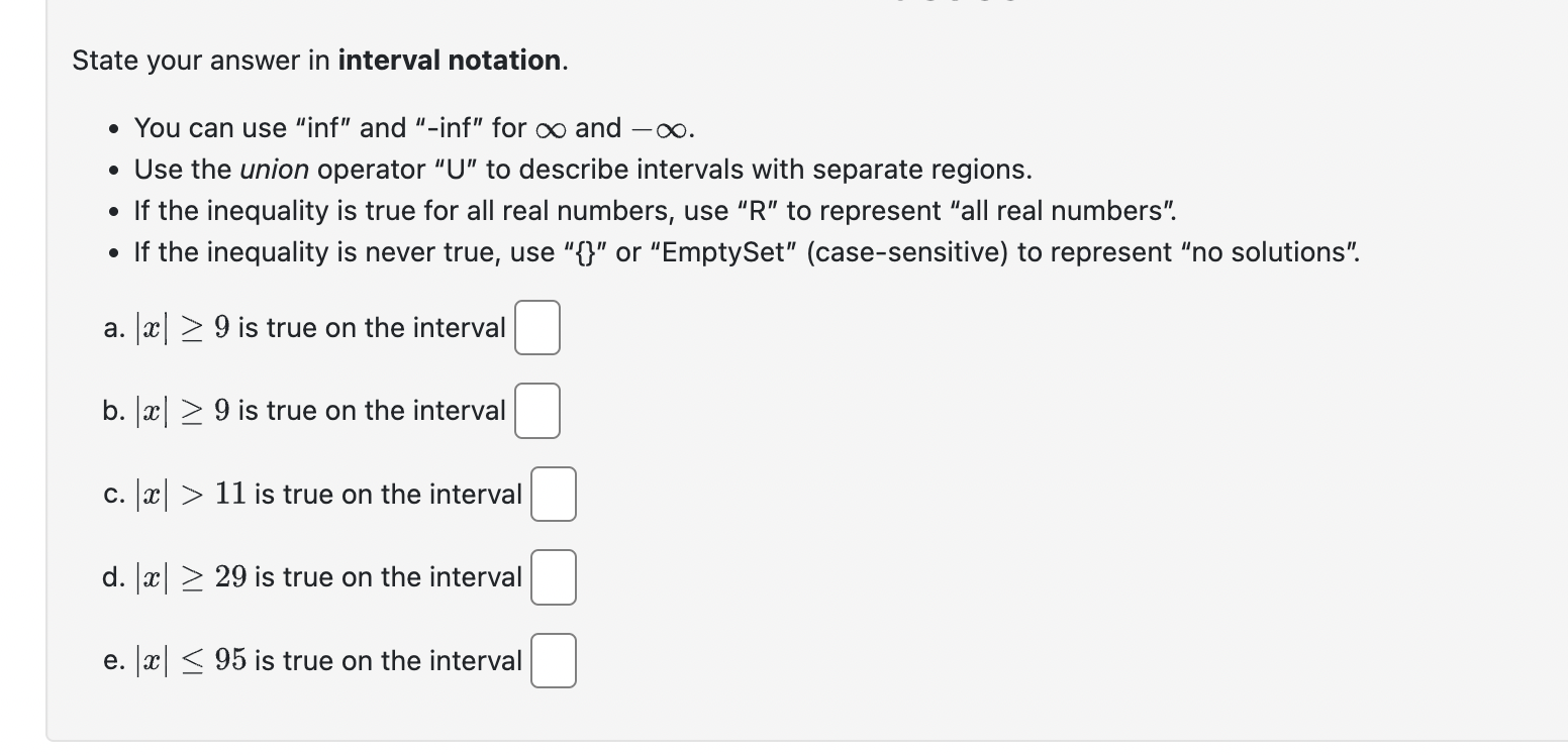 Solved State your answer in interval notation. - You can use | Chegg.com