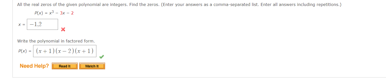 Solved All the real zeros of the given polynomial are | Chegg.com
