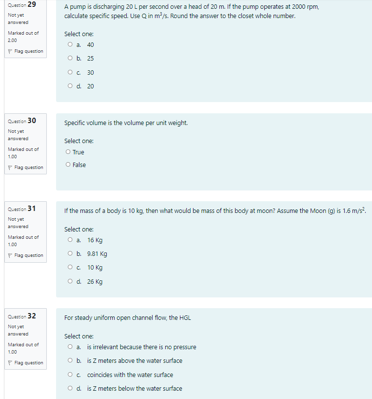 Solved Question 29 Not yet answered Marked out of 2.00 P | Chegg.com