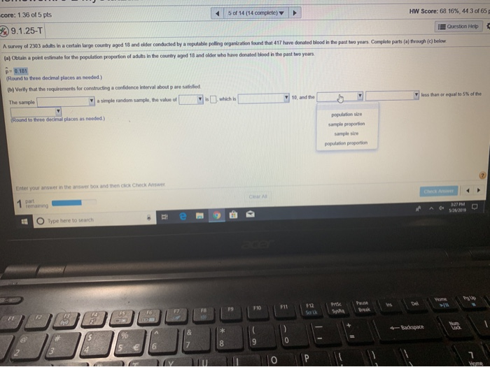 Solved Homework: 3-2 MyStatLab: Module Three Problem Set | Chegg.com