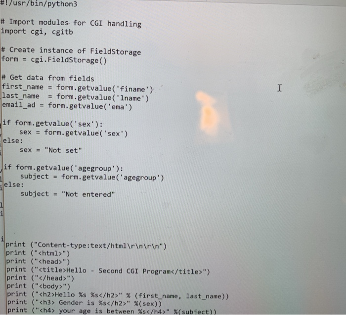 In the second image the directory the cgi-bin | Chegg.com