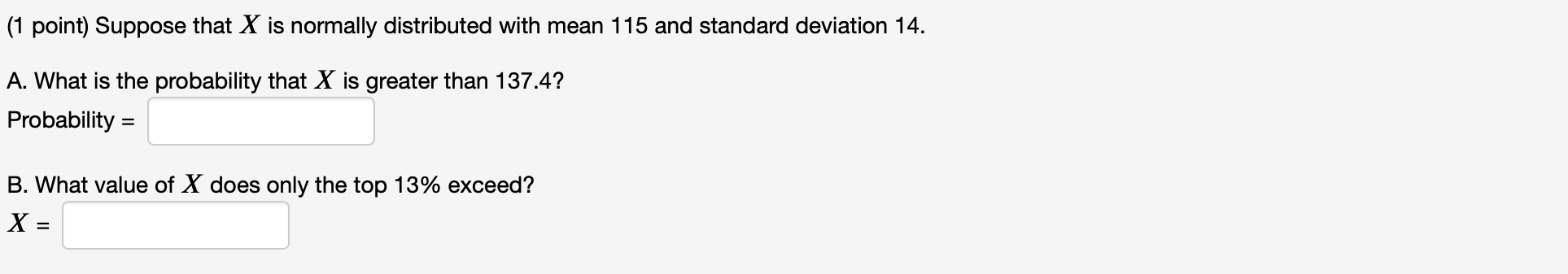 Solved Suppose that 𝑋X is normally distributed with mean | Chegg.com