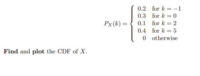 Solved Let X be a discrete random variable with the | Chegg.com
