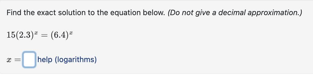 Solved Find the exact solution to the equation below. (Do | Chegg.com