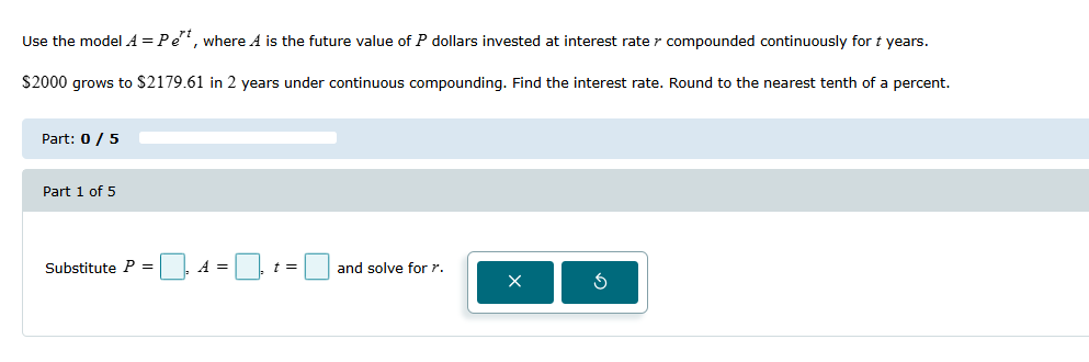 Solved Use the model A=Pe^(rt), ﻿where A is the future value | Chegg.com