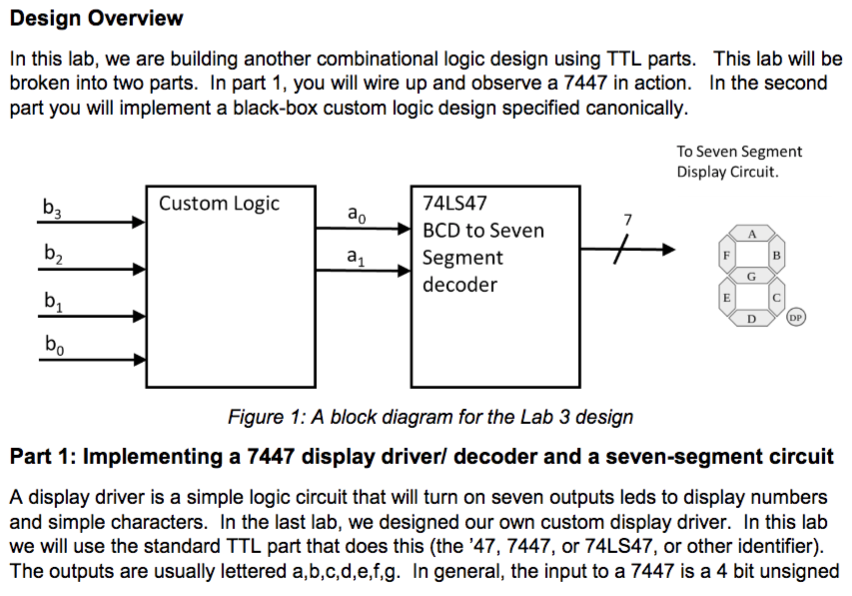 Design Overview In this lab, we are building another | Chegg.com
