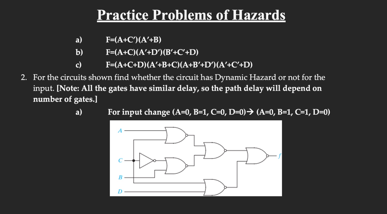 Solved Practice Problems of | Chegg.com