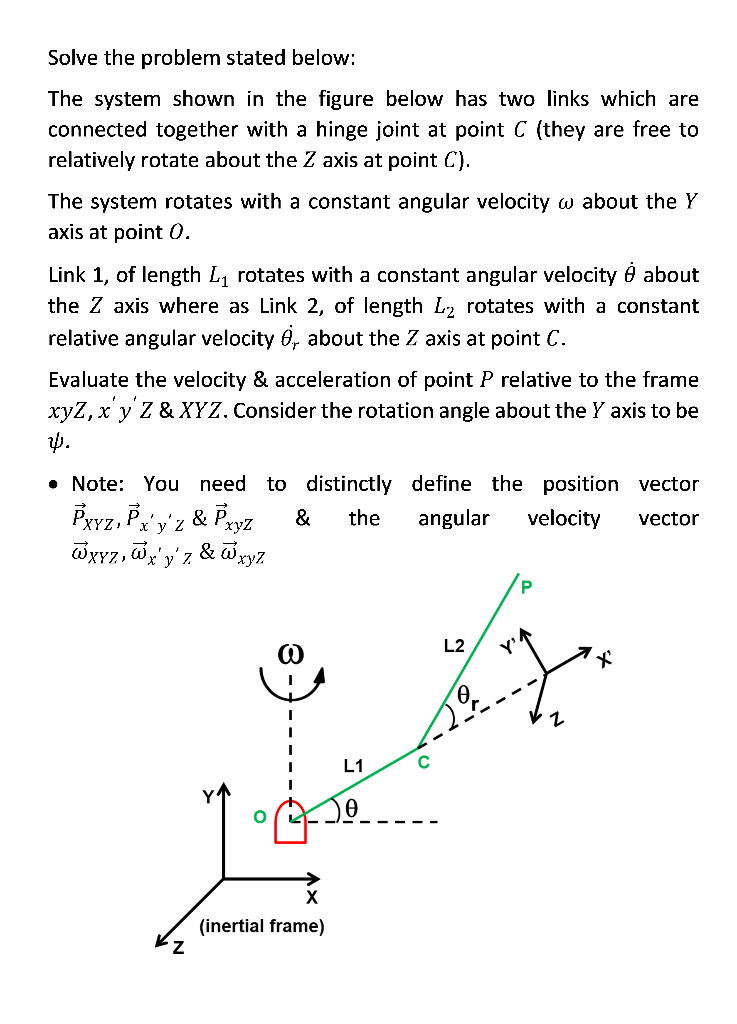 Solve the problem stated below: The system shown in | Chegg.com