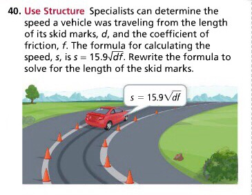 Solved 40. Use Structure Specialists can determine the speed | Chegg.com