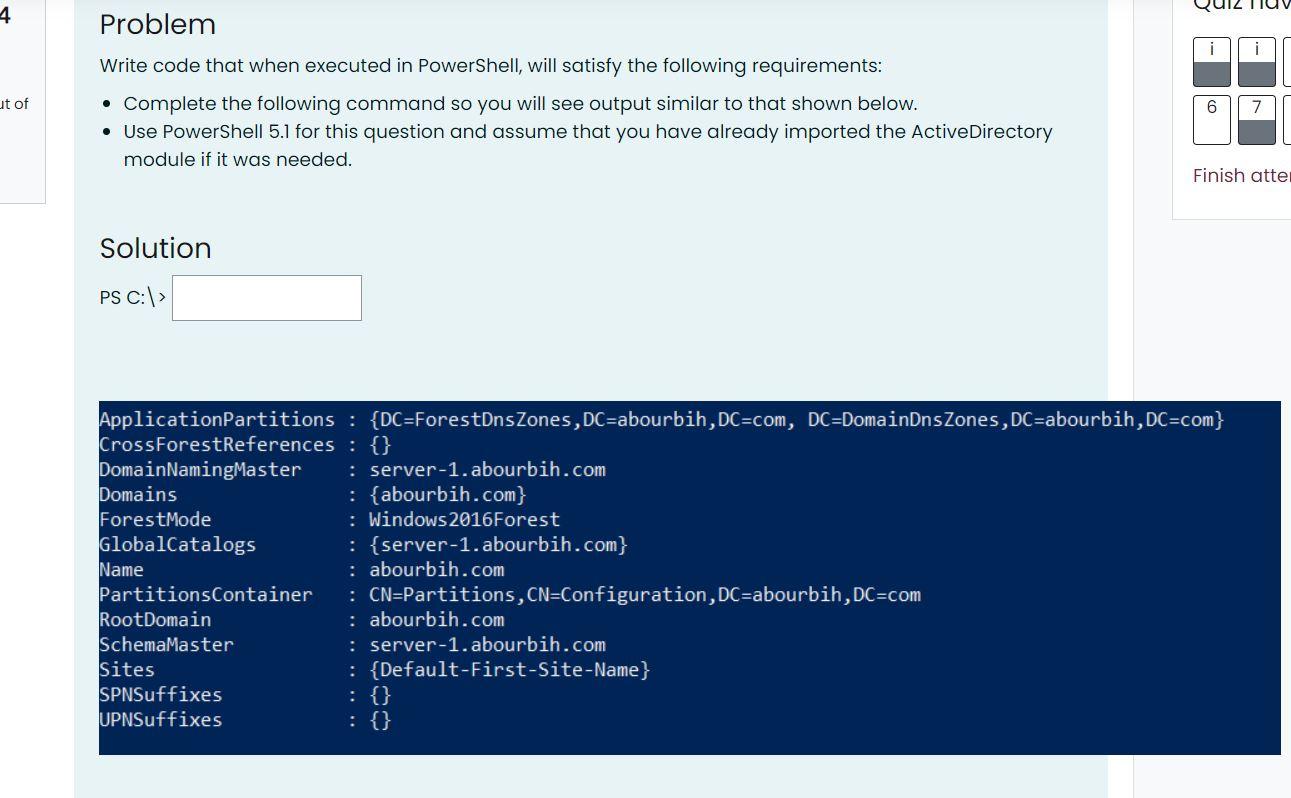 Solved Problem Write Code That When Executed In Powershell 4382