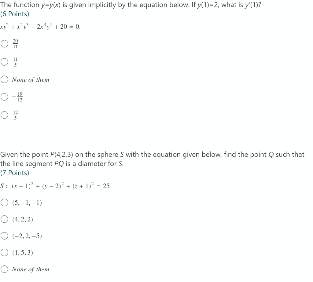 Solved The function y=y(x) is given implicitly by the | Chegg.com