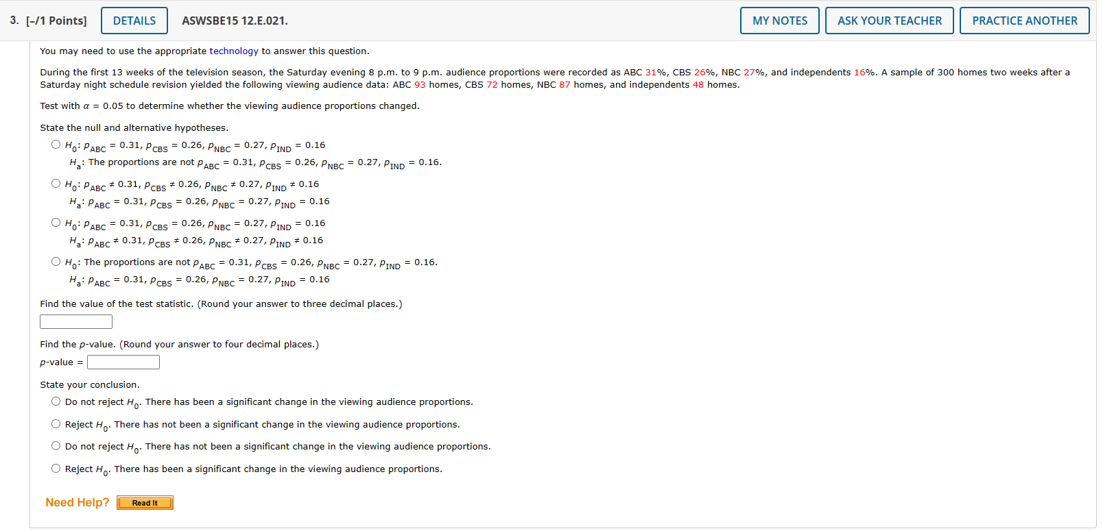 Solved During the first 13 weeks of the television season, | Chegg.com