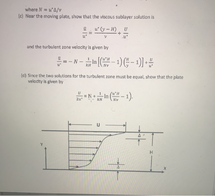 ME 55600 HW #9: Turbulent Couette Flow A plate is | Chegg.com ME 55600 HW #9: Turbulent Couette Flow A plate is | Chegg.com