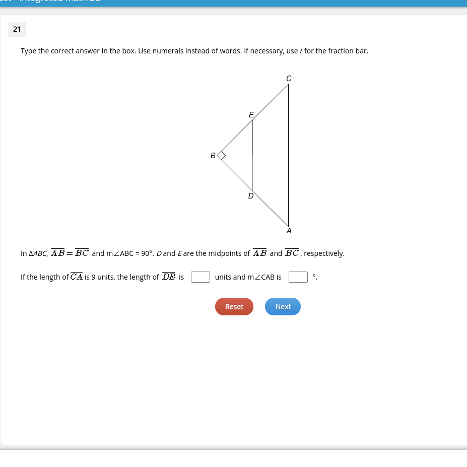 Solved 21 Type the correct answer in the box. Use numerals | Chegg.com