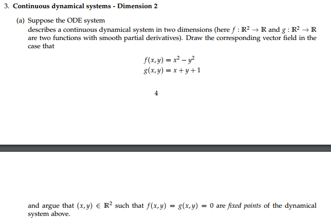 Solved 3. Continuous dynamical systems - Dimension 2 (a) | Chegg.com