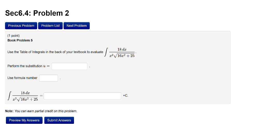 Solved Sec6.4: Problem 2 Previous Problem Problem List Next | Chegg.com