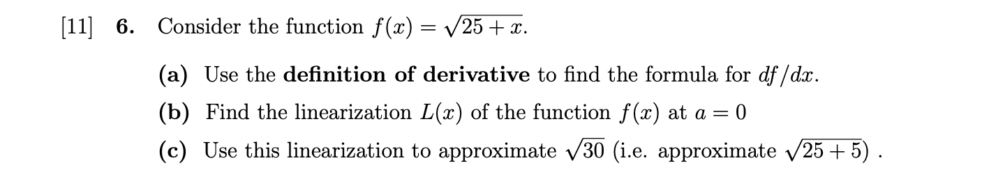 Solved 6. Consider the function f(x)=25+x. (a) Use the | Chegg.com