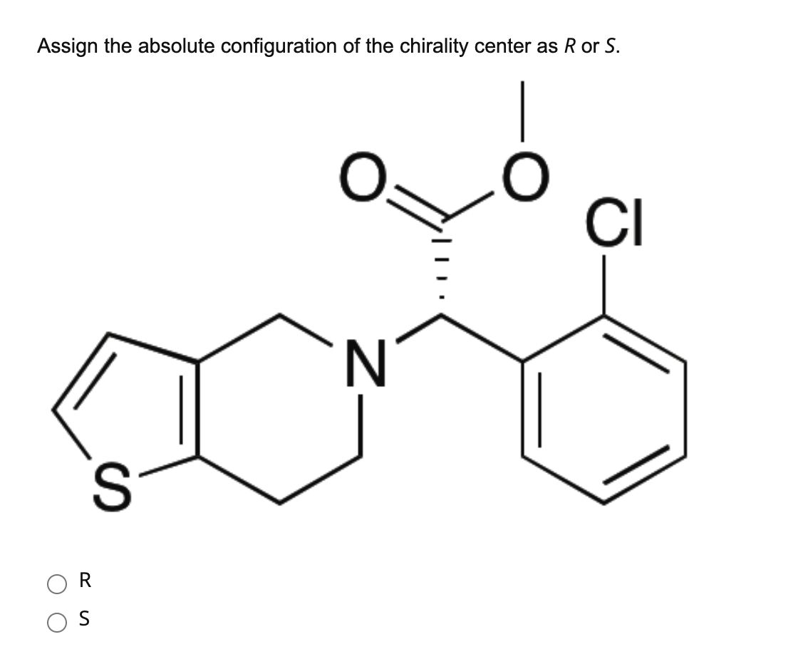Solved Assign the absolute configuration of the chirality | Chegg.com