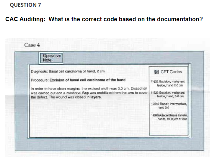 Solved QUESTION 6 CAC Auditing: What is the correct code | Chegg.com