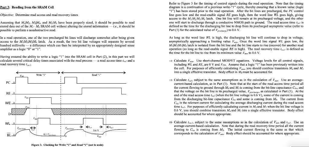 Part 3: Reading from the SRAM Cell Objective: | Chegg.com