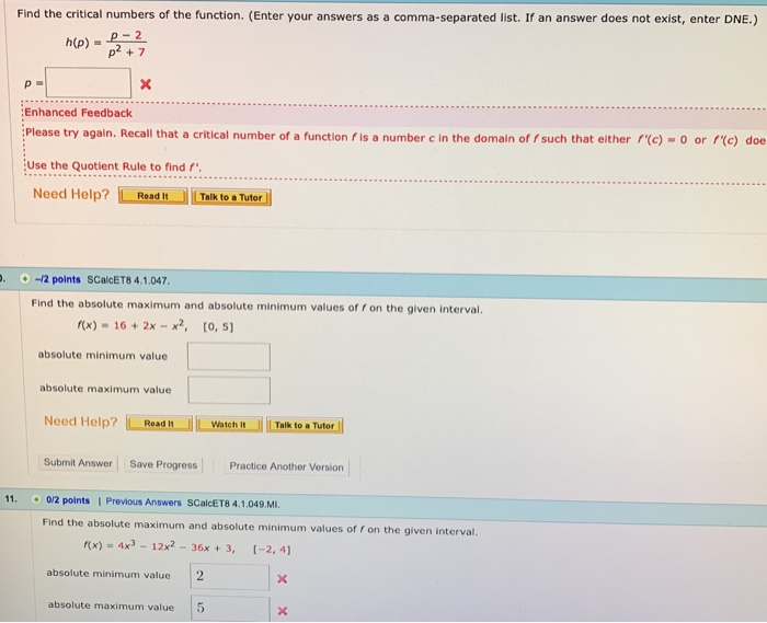 Solved Find the critical numbers of the function. (Enter | Chegg.com