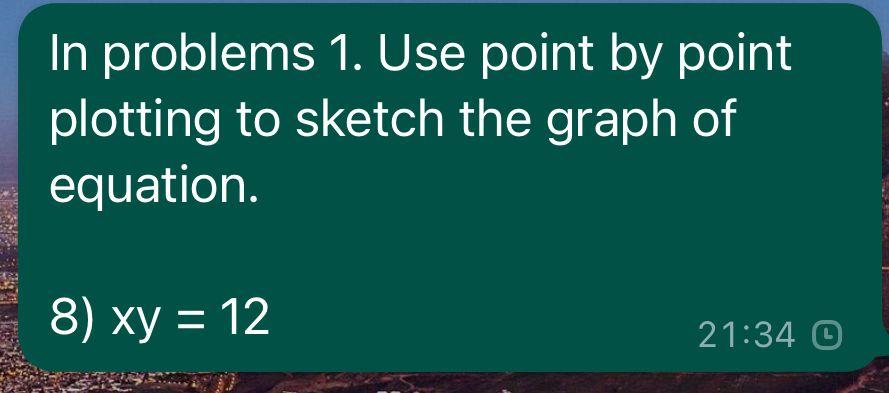 Solved In problems 1. Use point by point plotting to sketch | Chegg.com