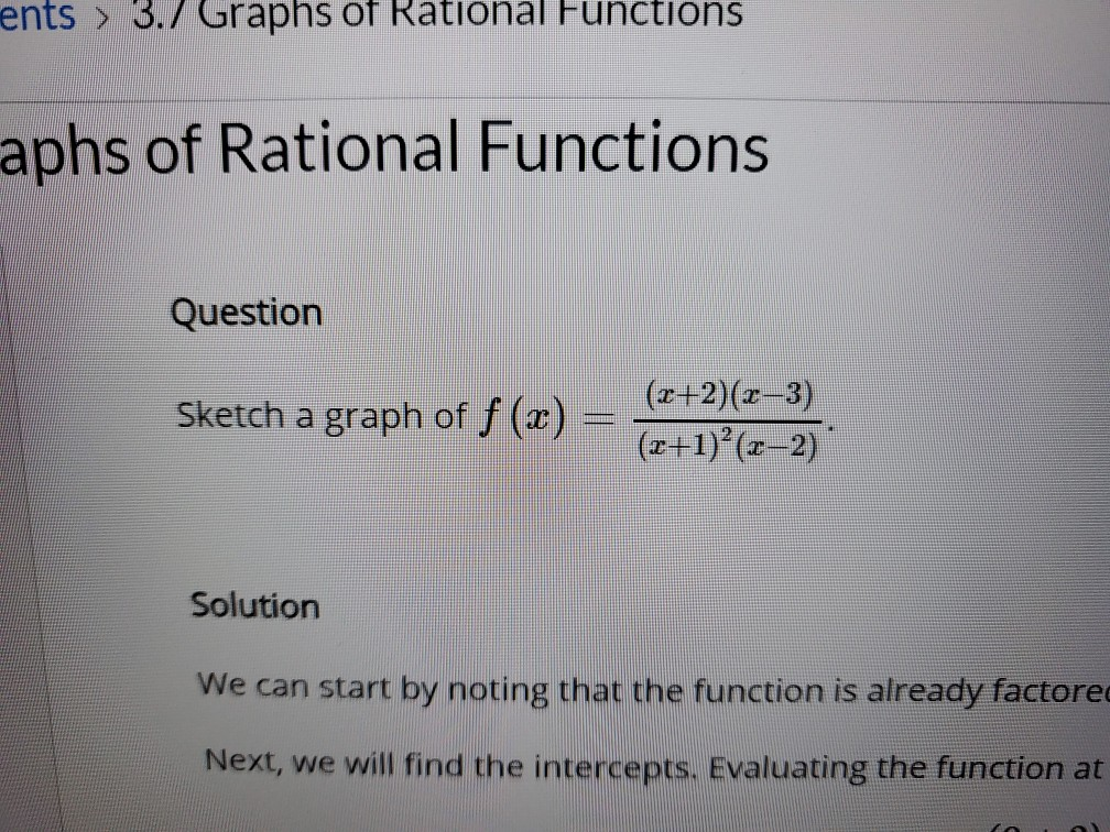 Solved ents > 3./ Graphs of Rational Functions aphs of | Chegg.com
