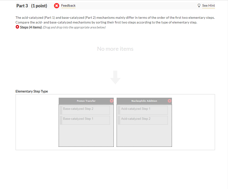Solved Consider each elementary step present in the | Chegg.com
