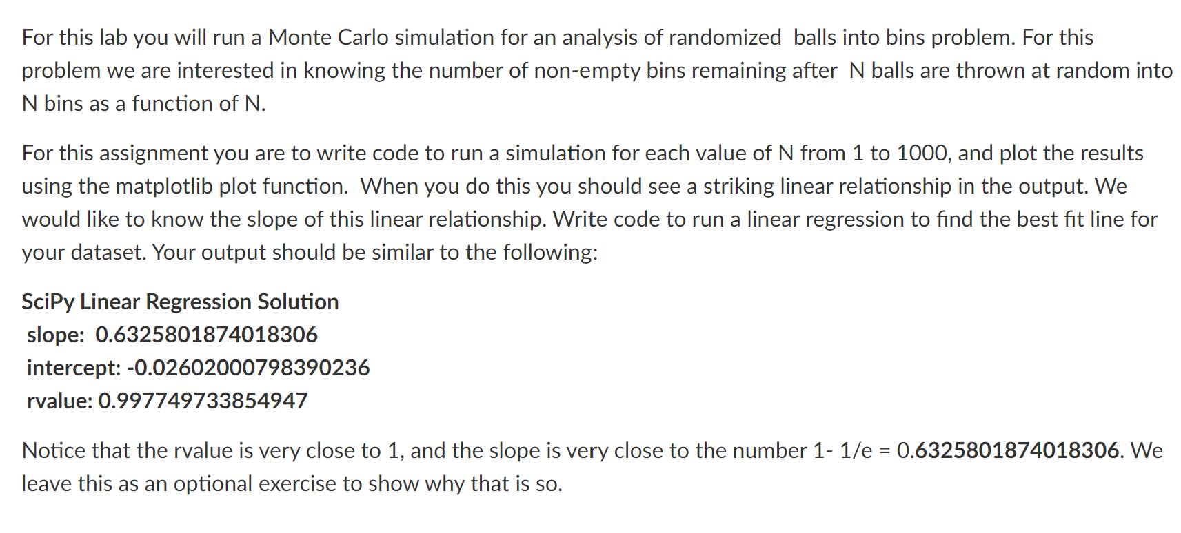Solved For this lab you will run a Monte Carlo simulation | Chegg.com