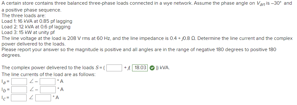 Solved A certain store contains three balanced three-phase | Chegg.com