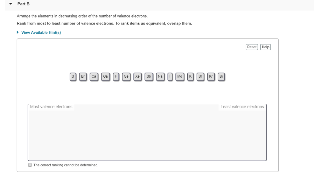 Solved Part B Arrange the elements in decreasing order of | Chegg.com