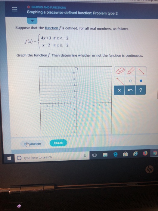 Solved Graphing a piecewise-defined function: Problem type 2 | Chegg.com