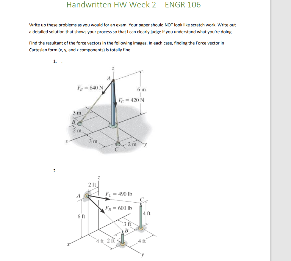 Solved Handwritten HW Week 2 - ENGR 106 Write up these | Chegg.com
