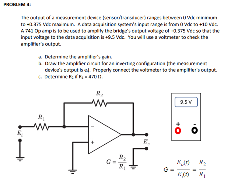 Solved The output of a measurement device | Chegg.com