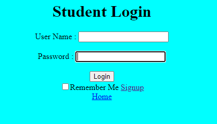 Solved Student Login User Name : Password: Login Remember Me | Chegg.com