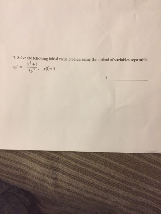 Solved Solve the following initial value problem using the | Chegg.com