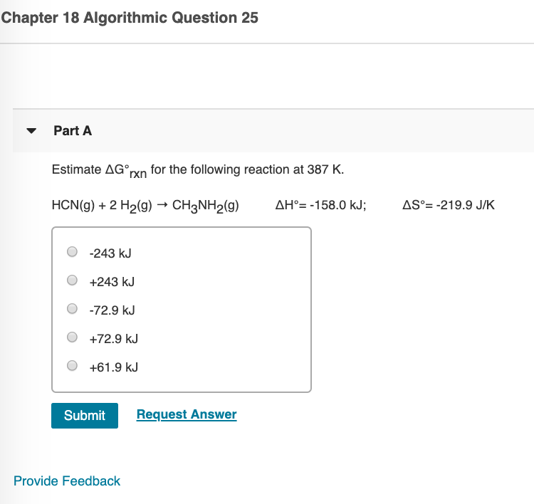 Solved Chapter 18 Algorithmic Question 25 Part A Estimate AG | Chegg.com
