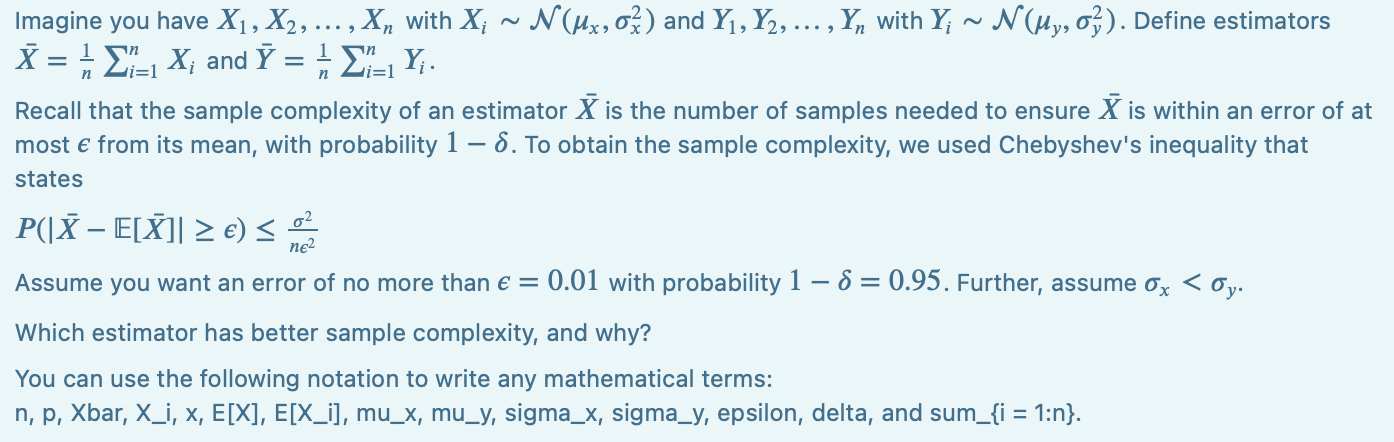 Solved > = n Vi=1 Imagine you have X1, X2, ..., Xn with X; ~ | Chegg.com