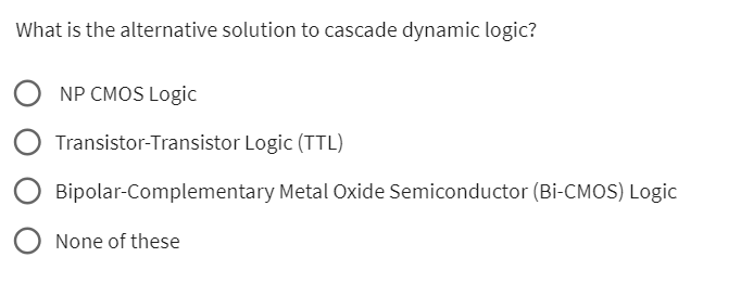 Solved What is the alternative solution to cascade dynamic | Chegg.com