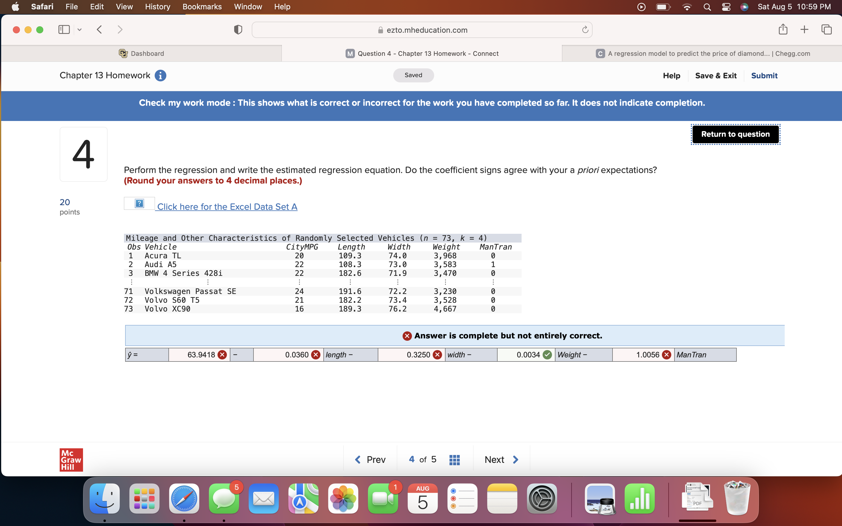 Perform the regression and write the estimated | Chegg.com