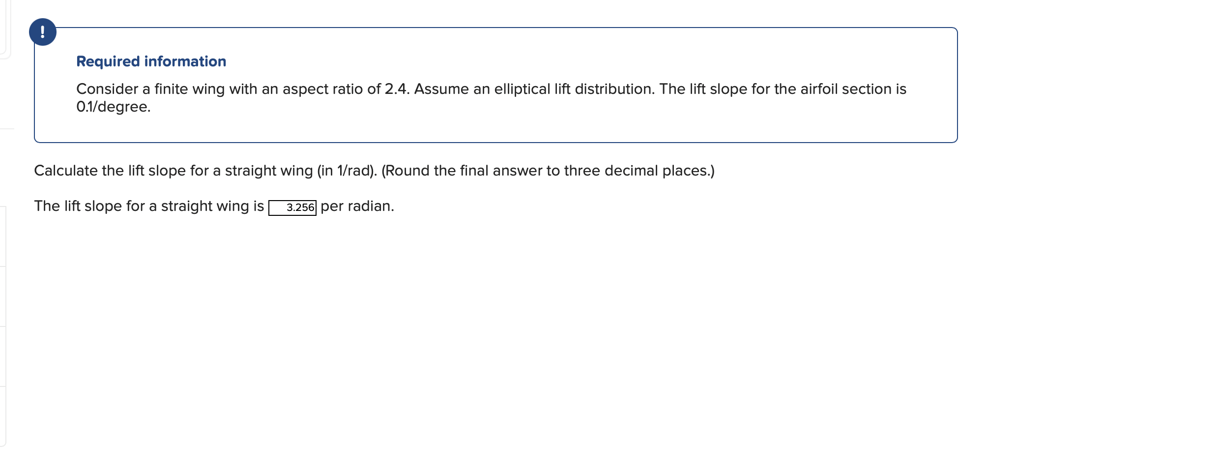 Solved Required informationConsider a finite wing with an | Chegg.com