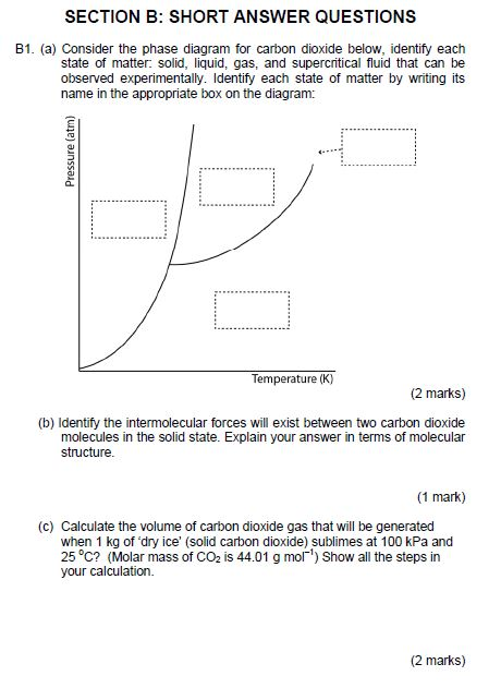 Solved SECTION B: SHORT ANSWER QUESTIONS B1. (a) Consider | Chegg.com