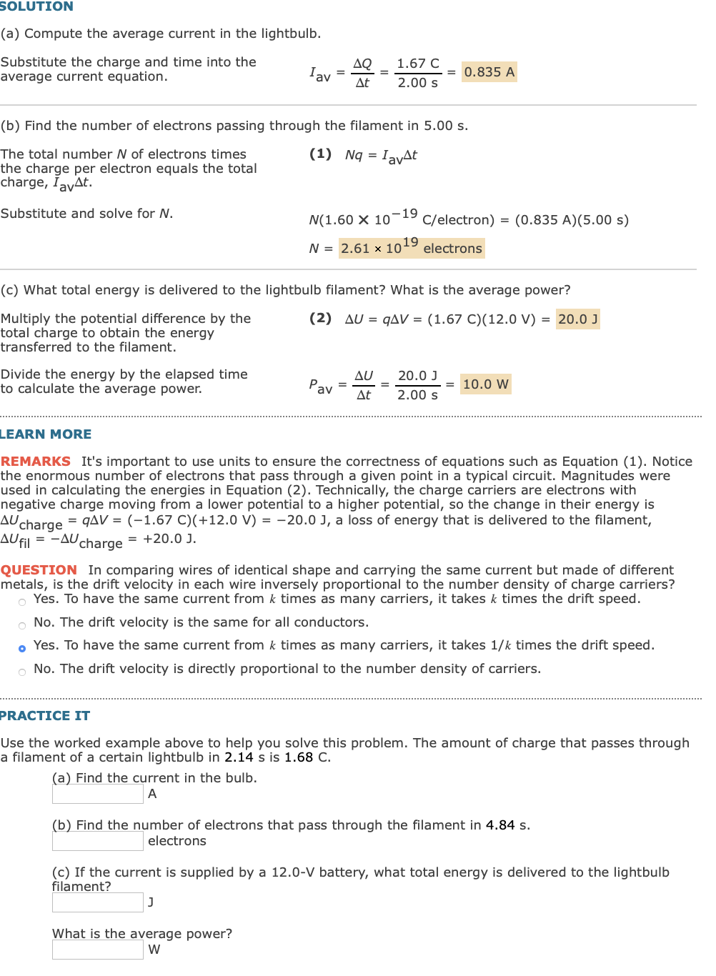 Solved SOLUTION (a) Compute the average current in the | Chegg.com