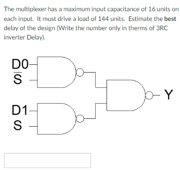 Solved The multiplexer has a maximum input capacitance of 16 | Chegg.com