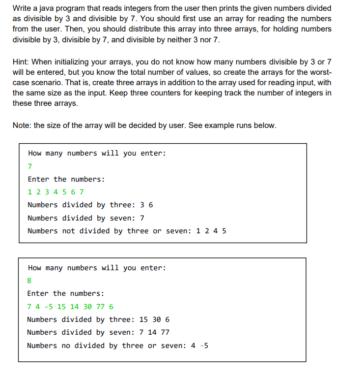 Solved Write a java program that reads integers from the | Chegg.com