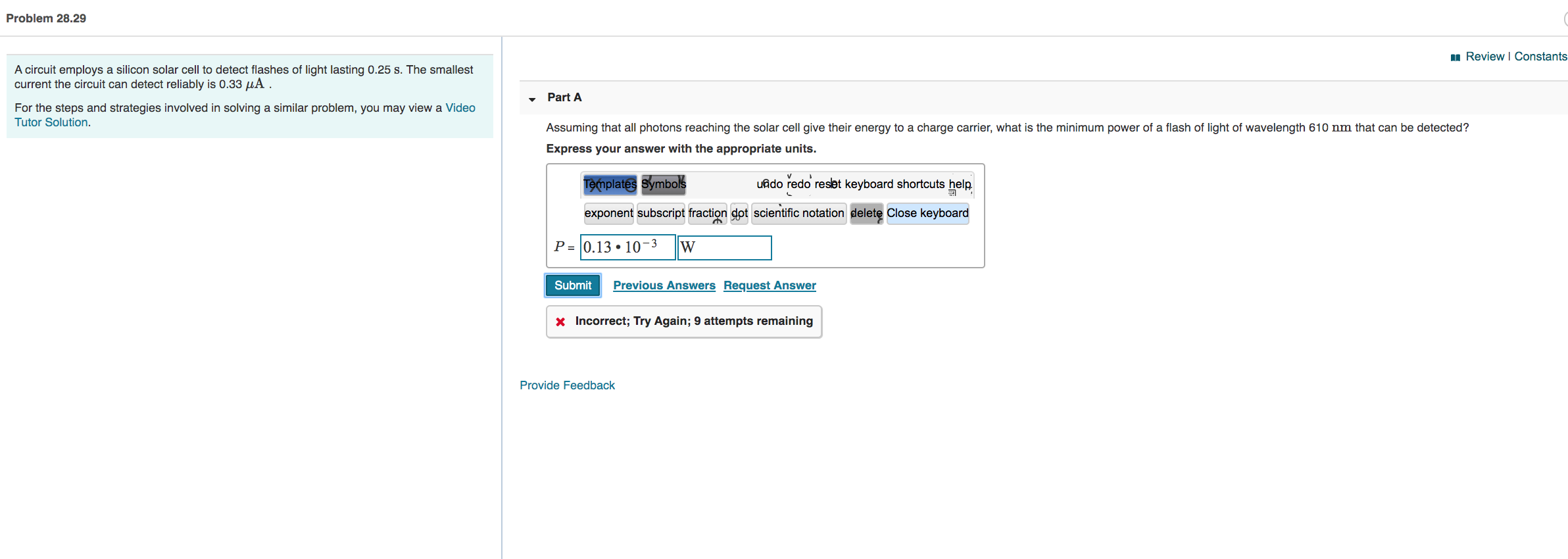 Solved Problem 28.29 n Review | Constants A circuit employs | Chegg.com